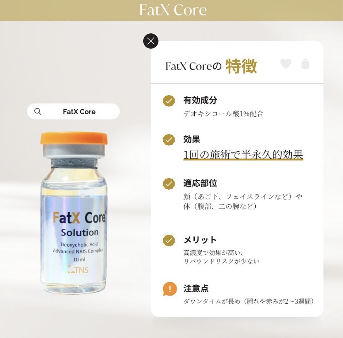 FatX Core導入しました！💉 - ブログ｜ソレイユクリニック江戸川橋｜美容皮膚科 美容外科｜女医